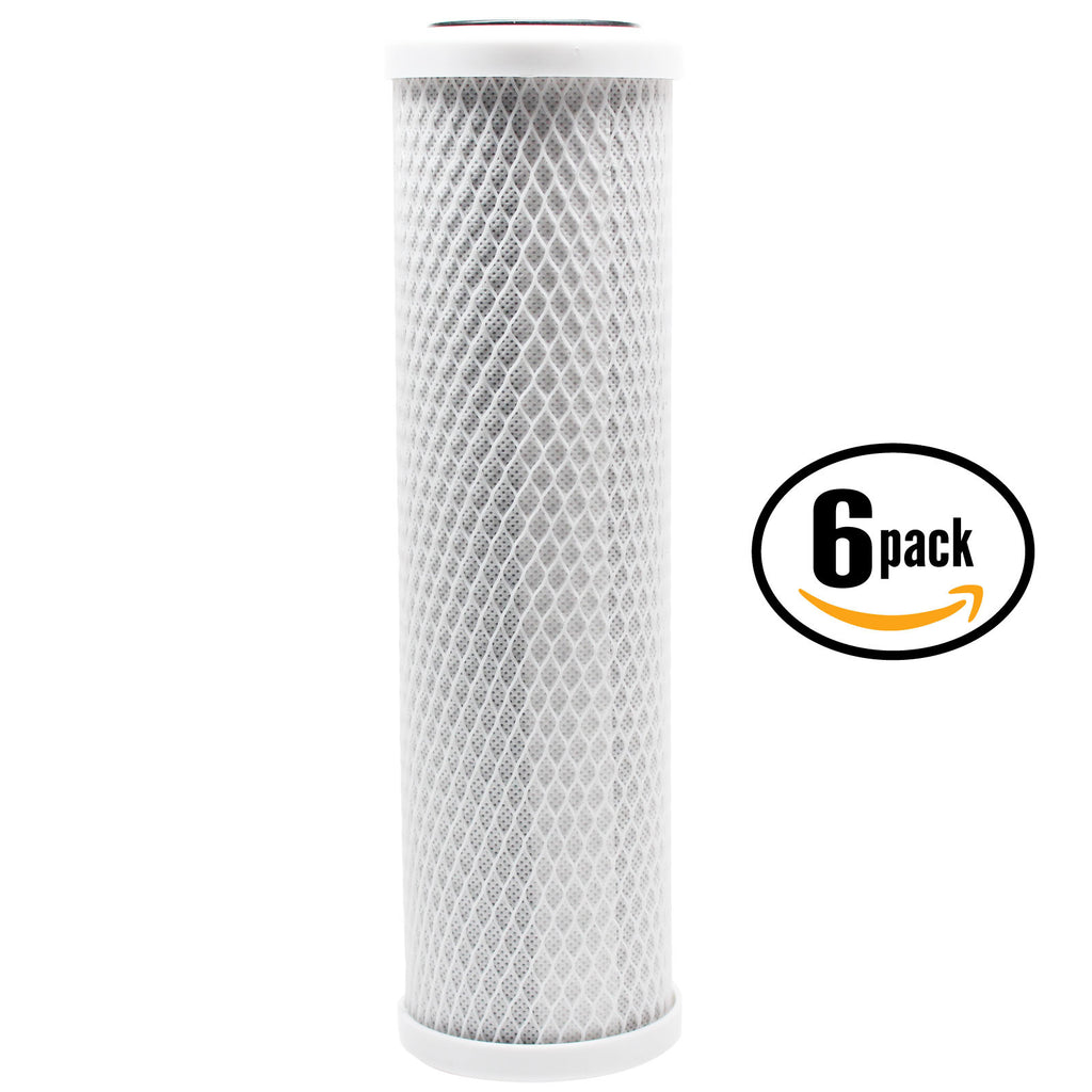 6-Pack Hydronix HF3-10WHWH14 Activated Carbon Block Filter Replacement ...